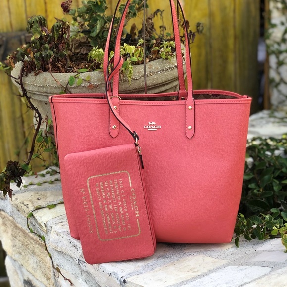 Coach | Bags | Nwt Coach Peony Signature Reversible Totewristlet | Poshmark